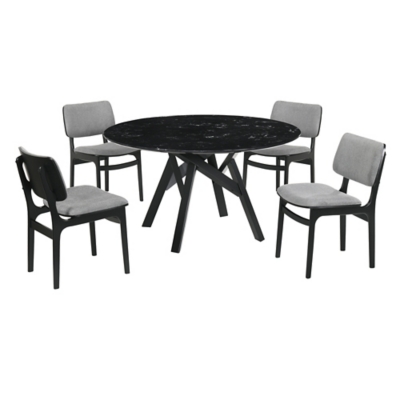 Armen Living Venus and Lima Dining Table and 4 Chairs | Ashley