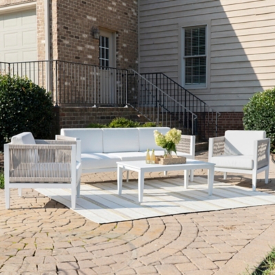 Click here for Linon Carter Outdoor Sofa with Coffee Table and 2... prices