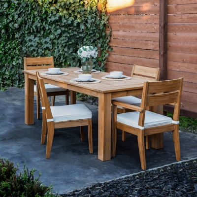 Click here for Linon Cary Outdoor Dining Table and 6 Chairs  Natu... prices