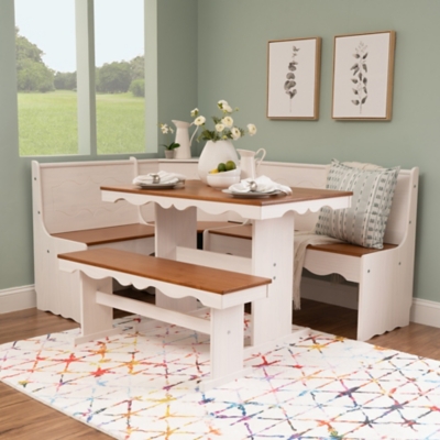 Click here for Linon Catie 67 Dining Nook  White prices