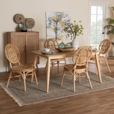 Click here for Bali & Pari Iris Dining Table and 4 Chairs  Natura... prices
