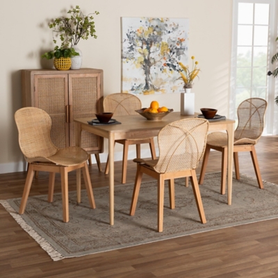 Click here for Bali & Pari Sabelle Dining Table and 4 Round Backr... prices