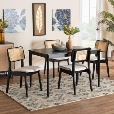 Click here for Baxton Studio Dannon Dining Table and 4 Chairs  Cr... prices