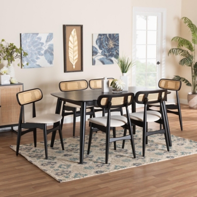 Click here for Baxton Studio Tarana Dining Table and 6 Chairs  Cr... prices