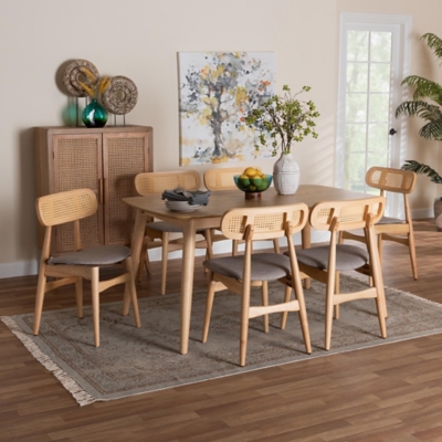 Click here for Baxton Studio Tarana Dining Table and 6 Chairs  Gr... prices