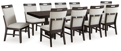 Click here for Neymorton Dining Table and 10 Chairs  Dark Grayish... prices