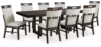 Click here for Neymorton Dining Table and 8 Chairs  Dark Grayish... prices