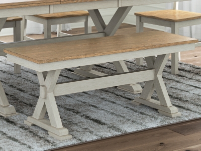 Click here for Westlinport 48 Dining Bench  Antique White/Natural prices
