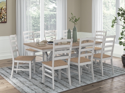 Click here for Westlinport Dining Table and 8 Chairs  Antique Whi... prices