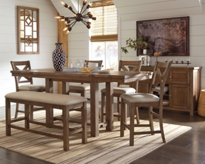 Click here for Moriville Counter Height Dining Table and 4 Barsto... prices