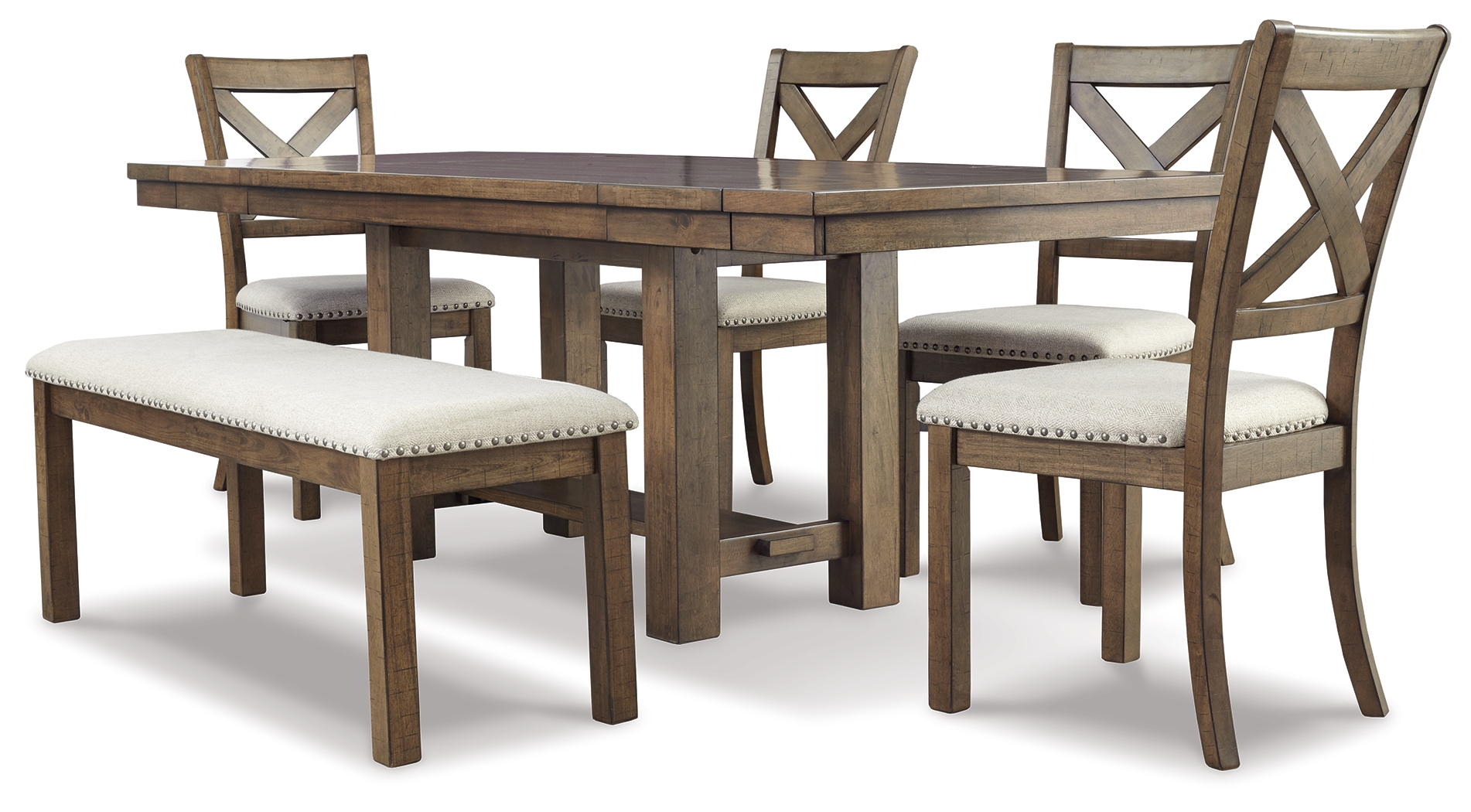 Moriville Dining Table and 4 Chairs and Bench – Ashley Homestore ...
