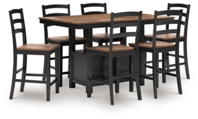 Click here for Wildenauer Counter Height Dining Table and 6 Barst... prices