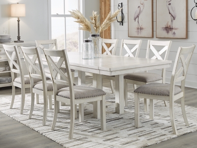 Click here for Robbinsdale Dining Table and 8 Chairs  Antique Whi... prices