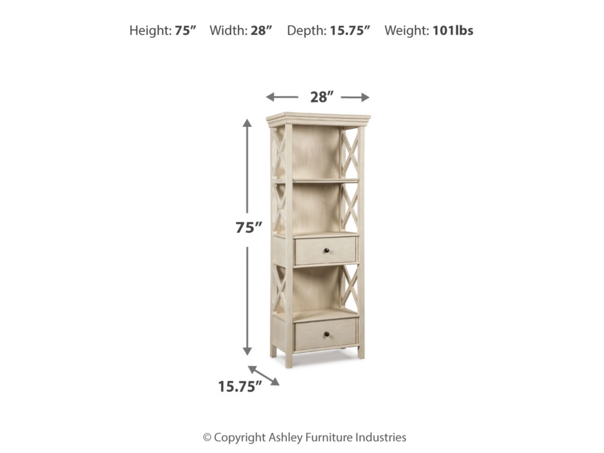 Bolanburg Tall Display Cabinet with 2 Drawers and 3 Shelves Ashley