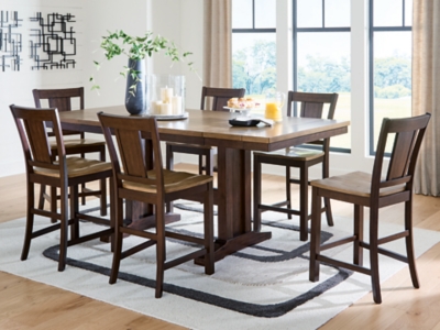 Click here for Anixburg Counter Height Dining Table and 6 Barstoo... prices