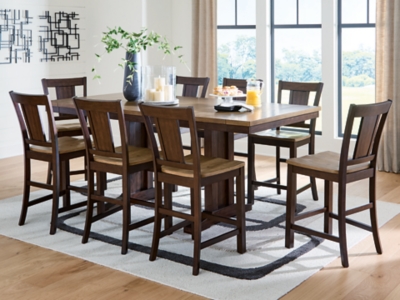 Click here for Anixburg Counter Height Dining Table and 8 Barstoo... prices