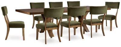 Click here for Steenlage Dining Table and 8 Chairs  Brown prices