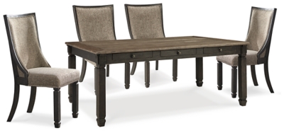 Click here for Tyler Creek Dining Table and 4 Chairs  Black/Gray prices