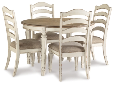 Click here for Realyn Dining Table and 4 Chairs  Chipped White prices