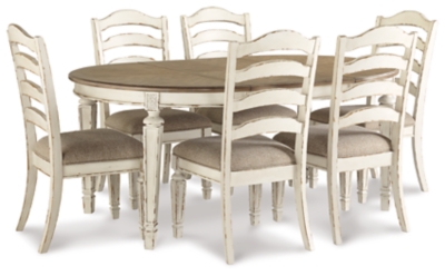 Click here for Realyn Dining Table and 6 Chairs  Chipped White prices