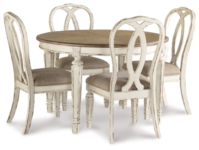 Click here for Realyn Dining Table and 4 Chairs  Chipped White prices