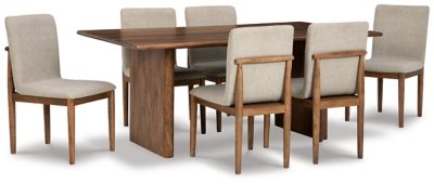Click here for Isanti Dining Table and 6 Chairs  Light Brown prices