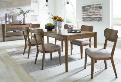 Click here for Roanhowe Dining Table and 6 Chairs  Brown prices