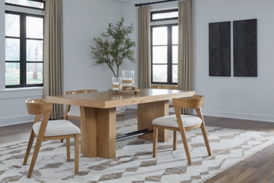 Click here for Kristiland Dining Table and 4 Chairs  Light Brown prices