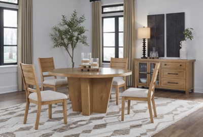 Click here for Kristiland Dining Table and 4 Chairs  Light Brown prices