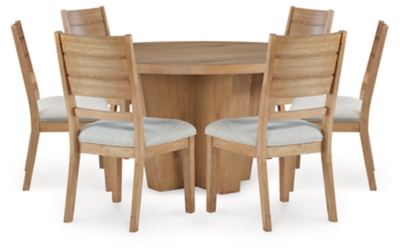 Click here for Kristiland Dining Table and 6 Chairs  Light Brown prices