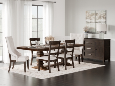 Hillcott Dining Table and 6 Chairs with Storage | Ashley