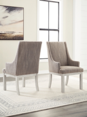 Click here for Havalance Dining Arm Chair  White/Gray prices