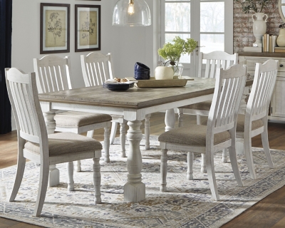 Click here for Havalance Rectangular Dining Table  White/Gray  Wo... prices