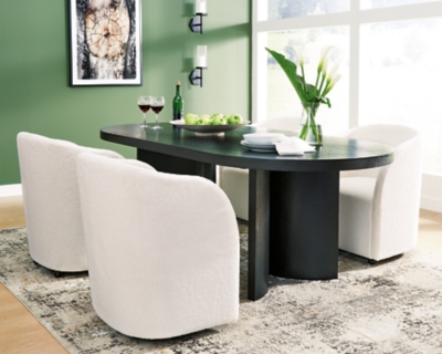 Click here for Rowanbeck Dining Table and 4 Chairs  Black prices