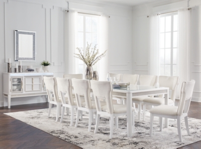 Click here for Chalanna Dining Table and 10 Chairs  White prices