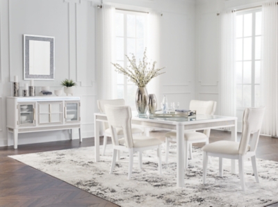 Click here for Chalanna Dining Table and 4 Chairs  White prices