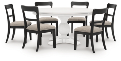 Click here for Chadworth Dining Table and 6 Chairs  White prices