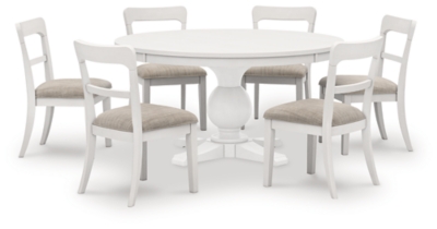 Click here for Chadworth Dining Table and 6 Chairs  White prices