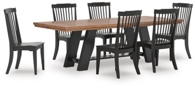 Click here for Chadworth Dining Table and 6 Chairs  Brown/Black prices