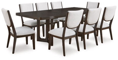 Breckington Dining Table and 8 Next-Gen Nuvella™ Performance Fabric Chairs | Ashley