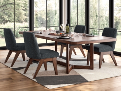Click here for Kendamor Dining Table and 4 Chairs  Dark Brown prices