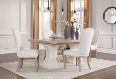 Click here for Jorlaina Dining Table and 4 Chairs  Light Grayish... prices