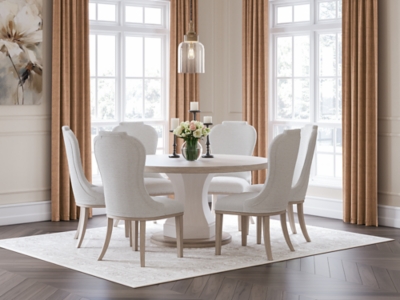 Click here for Jorlaina Dining Table and 6 Chairs  Light Grayish... prices