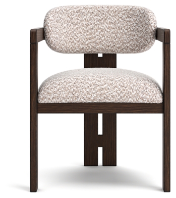 Click here for Neo Upholstered Boucle Dining Arm Chair  Rich Brow... prices