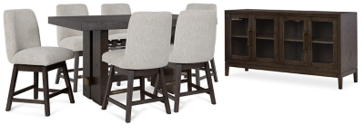 Click here for Burkhaus Counter Height Dining Table and 6 Barstoo... prices