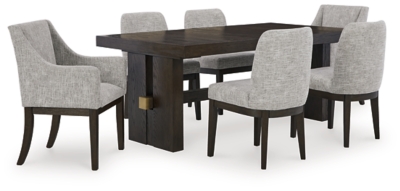 Click here for Burkhaus Dining Table and 6 Chairs  Dark Brown prices