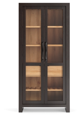 Click here for Bracken Display Cabinet  French Black/Light Brown prices