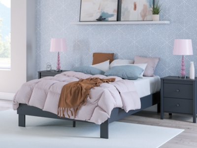 Click here for Simmenfort Full Platform Bed  Navy Blue prices