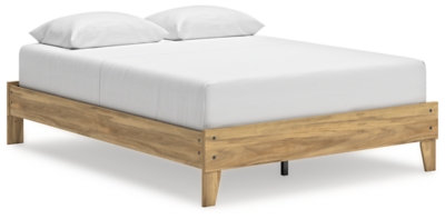 Click here for Bermacy Queen Platform Bed  Light Brown prices