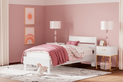Click here for Socalle Twin Panel Platform Bed  Two-tone prices